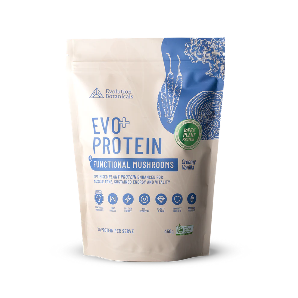 Evolution Botanicals EVO+ Protein Functional Mushrooms Creamy Vanilla – Mr Vitamins