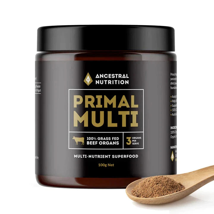 Ancestral Nutrition | Primal Multi 100g | Beef Organs Powder – Mr Vitamins