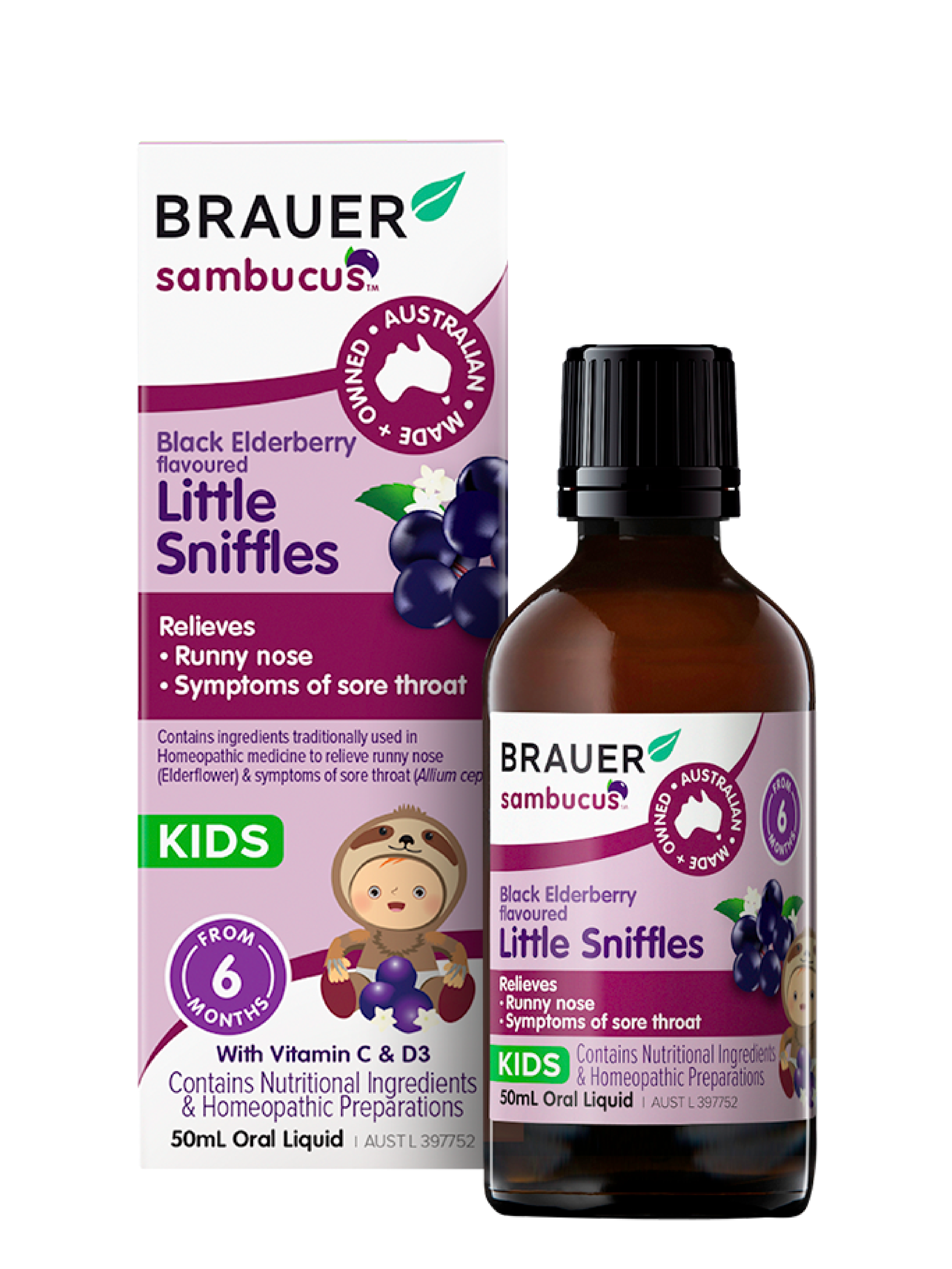 Brauer Sambucus | Black Elderberry Little Sniffles for Kids 50ml – Mr ...