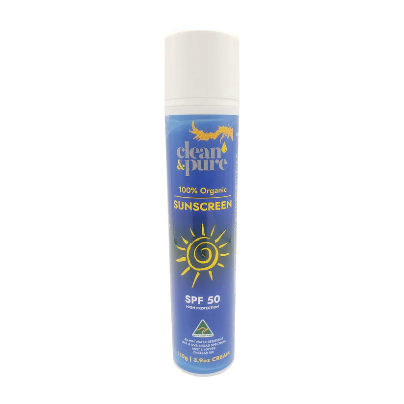 Clean and Pure Organic SPF50 Sunscreen – Mr Vitamins