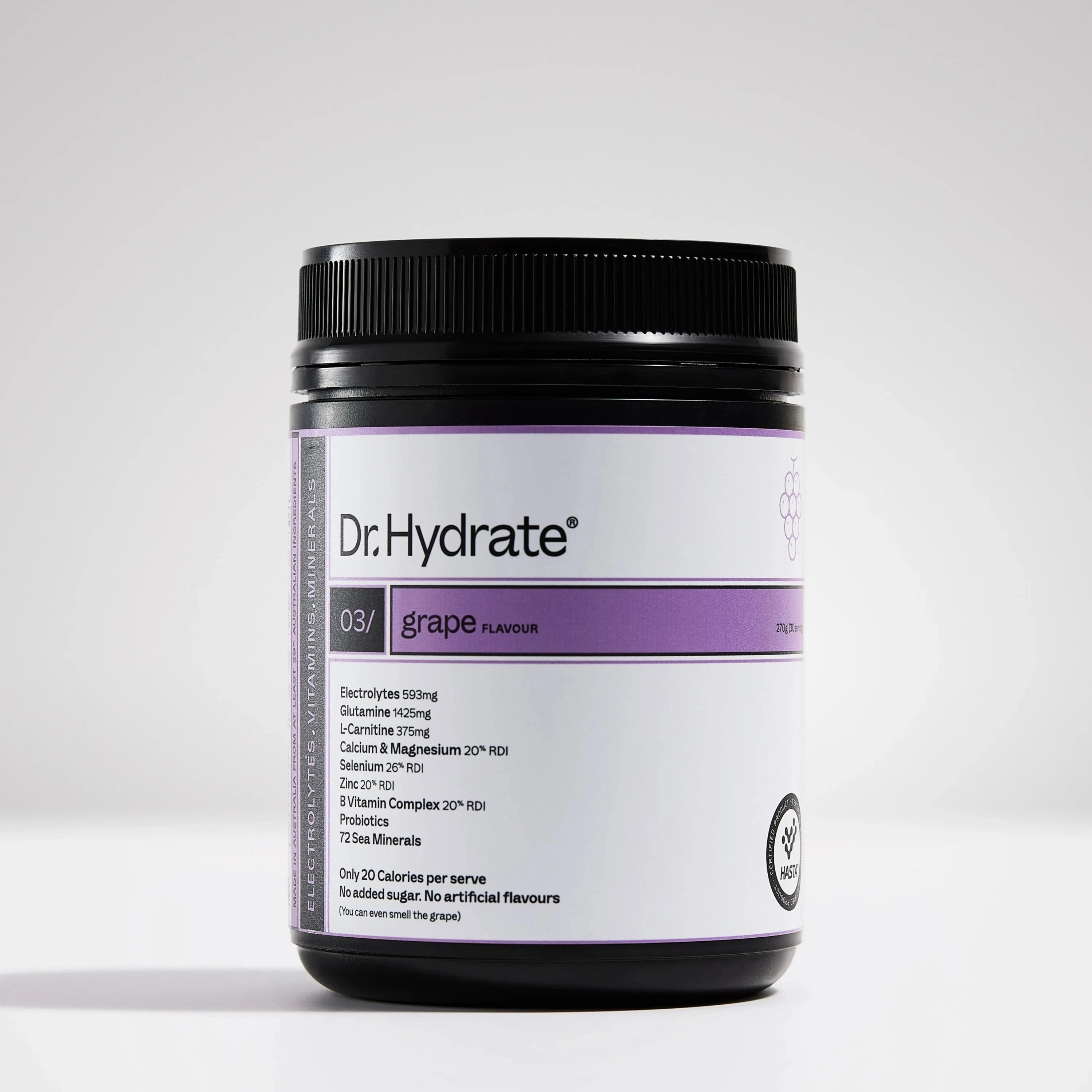Dr Hydrate Electrolytes Tub Grape 30 serve – Mr Vitamins