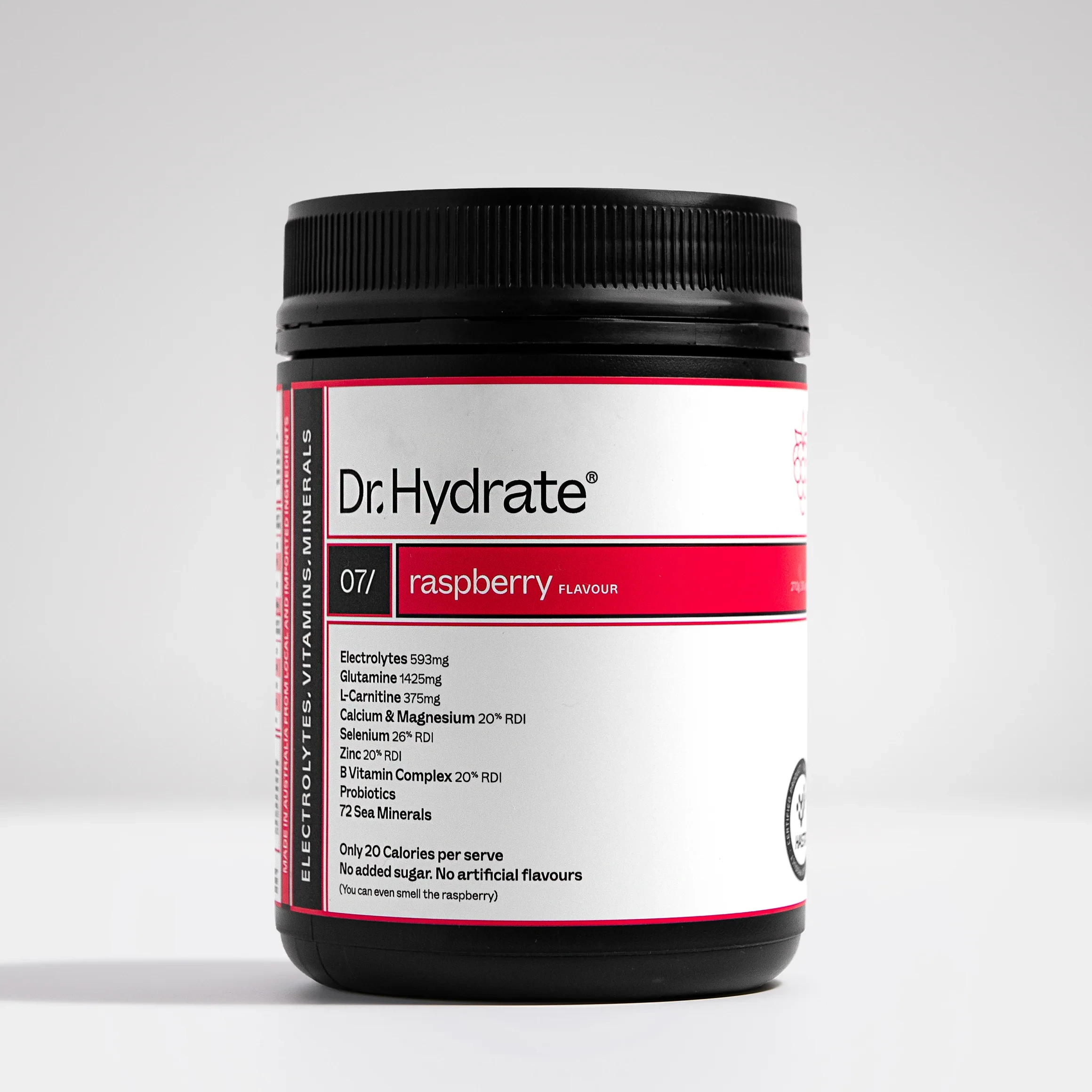 Dr Hydrate Electrolytes Tub Raspberry 30 serve – Mr Vitamins