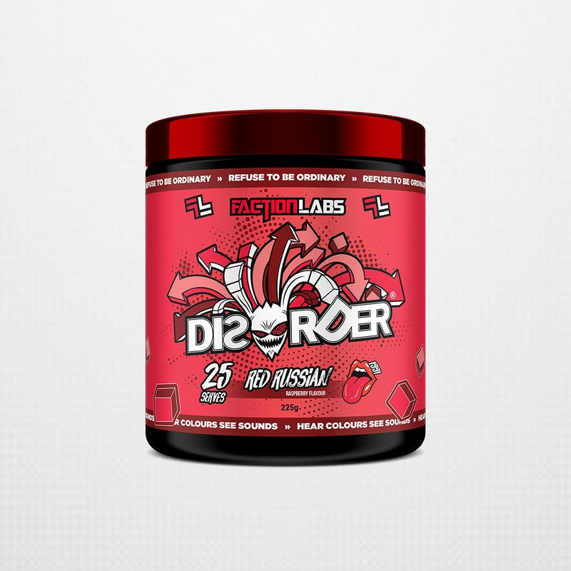 Faction Labs Disorder original Pre-Workout Red Russian Raspberry – Mr ...