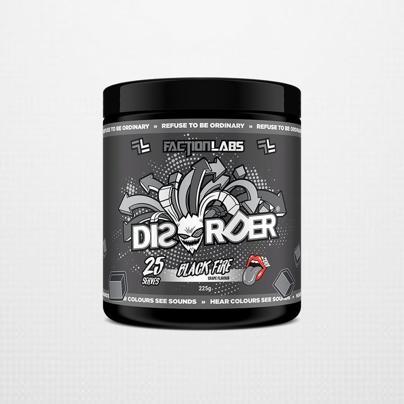 Disorder Pre-Workout Black Fire Grape by Faction Labs – Mr Vitamins