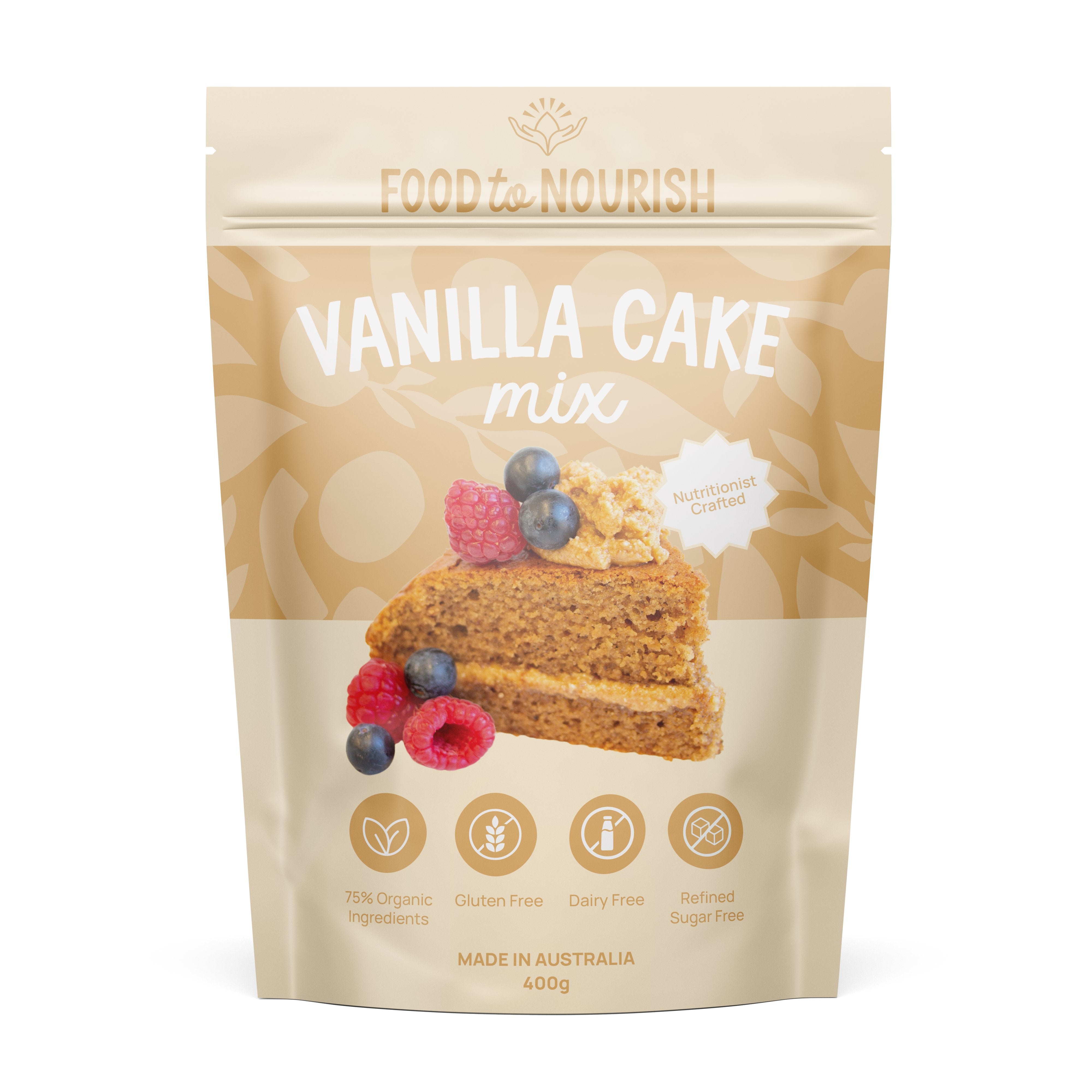 Food To Nourish Vanilla Cake Mix 400g – Mr Vitamins