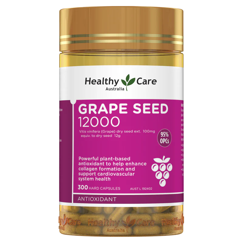 Grape Seed 12000 300 Caps by Healthy Care – Mr Vitamins