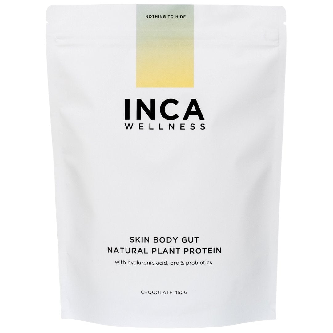 INCA Skin+Body+Gut Plant Protein Powder (+Hyaluronic Acid, Pre- & Prob ...