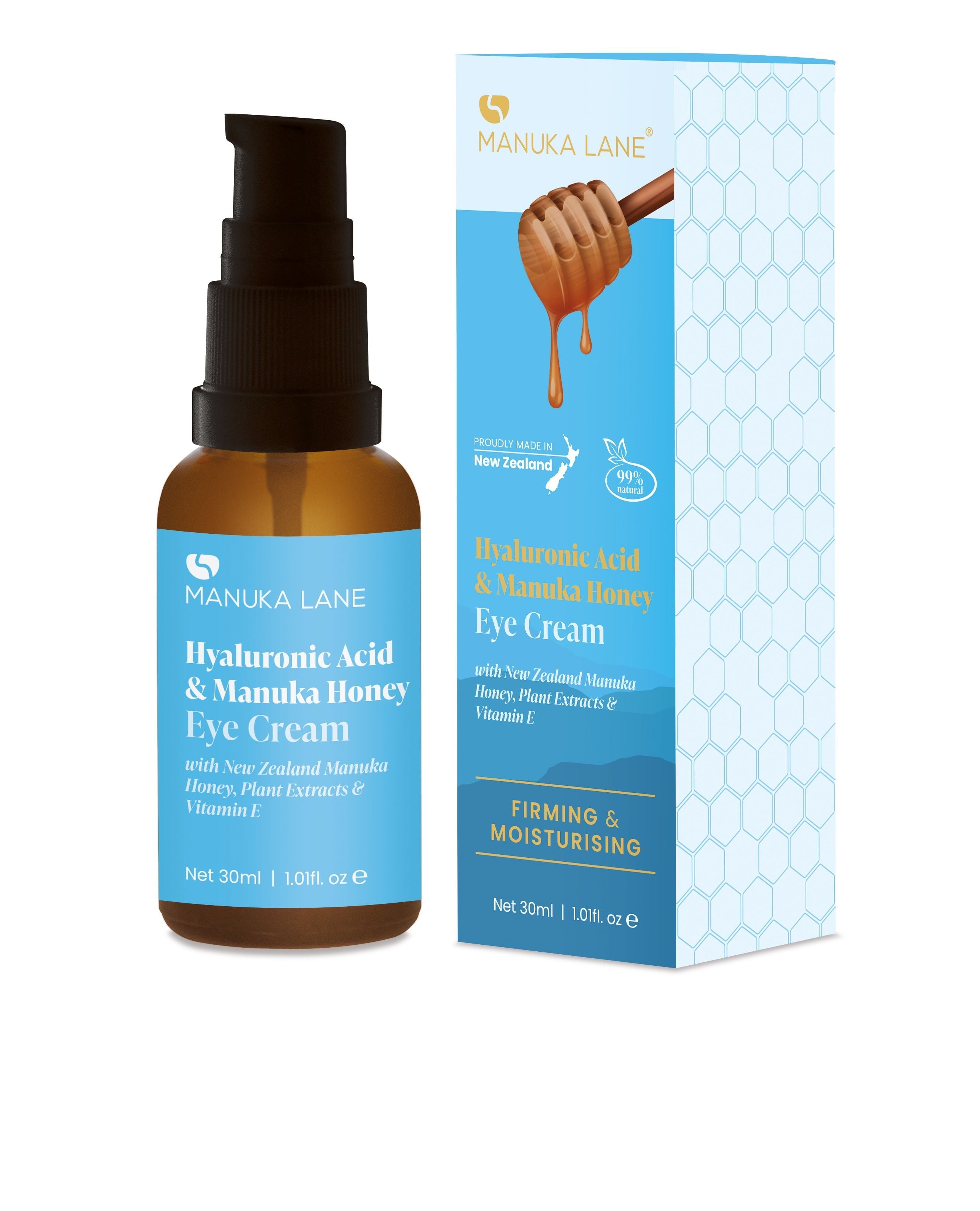 Manuka Lane Hyaluronic Acid & Manuka Honey Eye Cream – Mr Vitamins