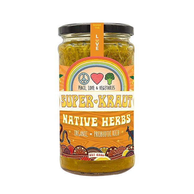 Peace Love and Vegetables Organic Superkraut Native Herbs – Mr Vitamins