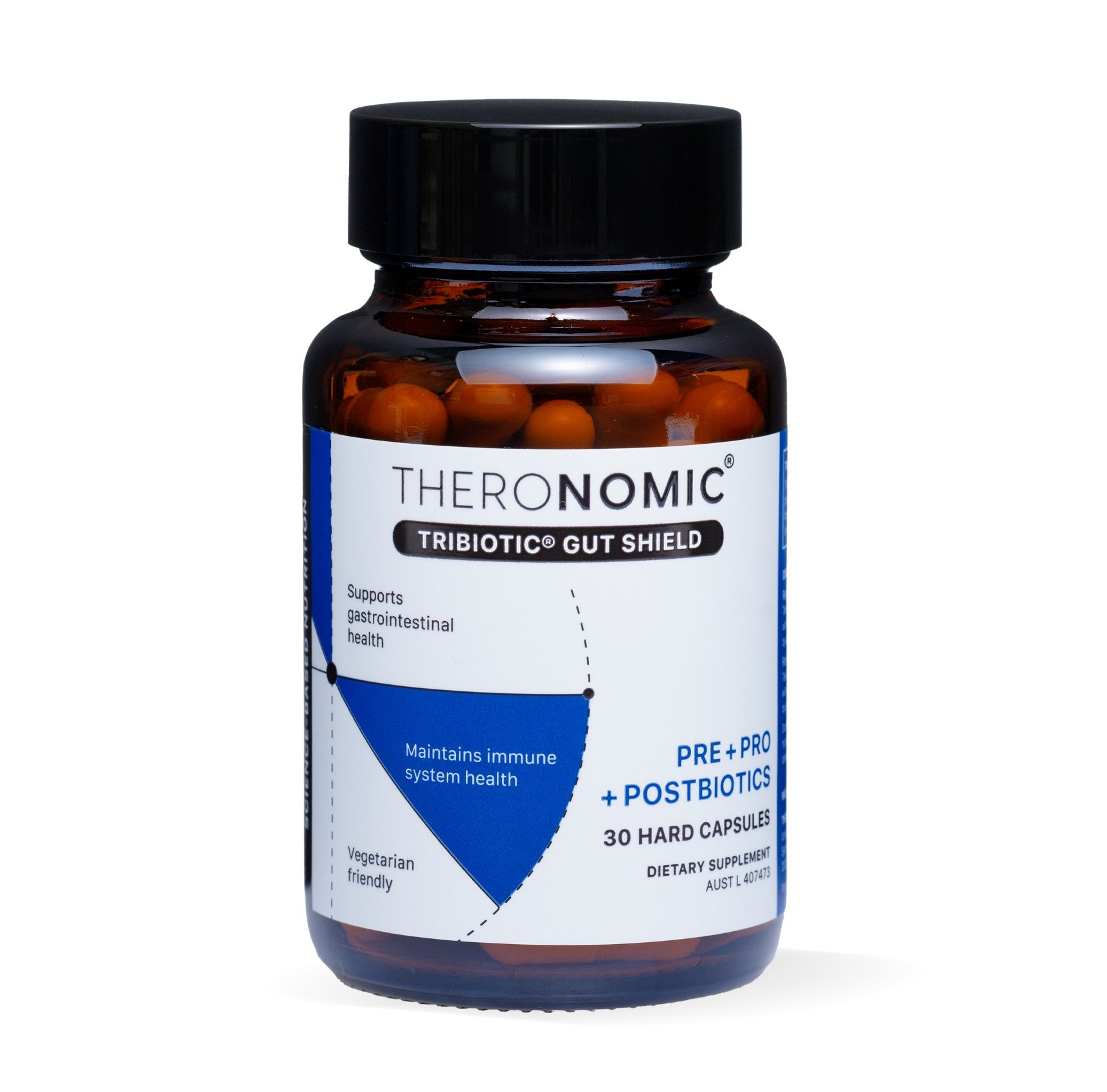 Theronomic Tribiotic Gut Shield Pre, Pro & Postbiotics – Mr Vitamins