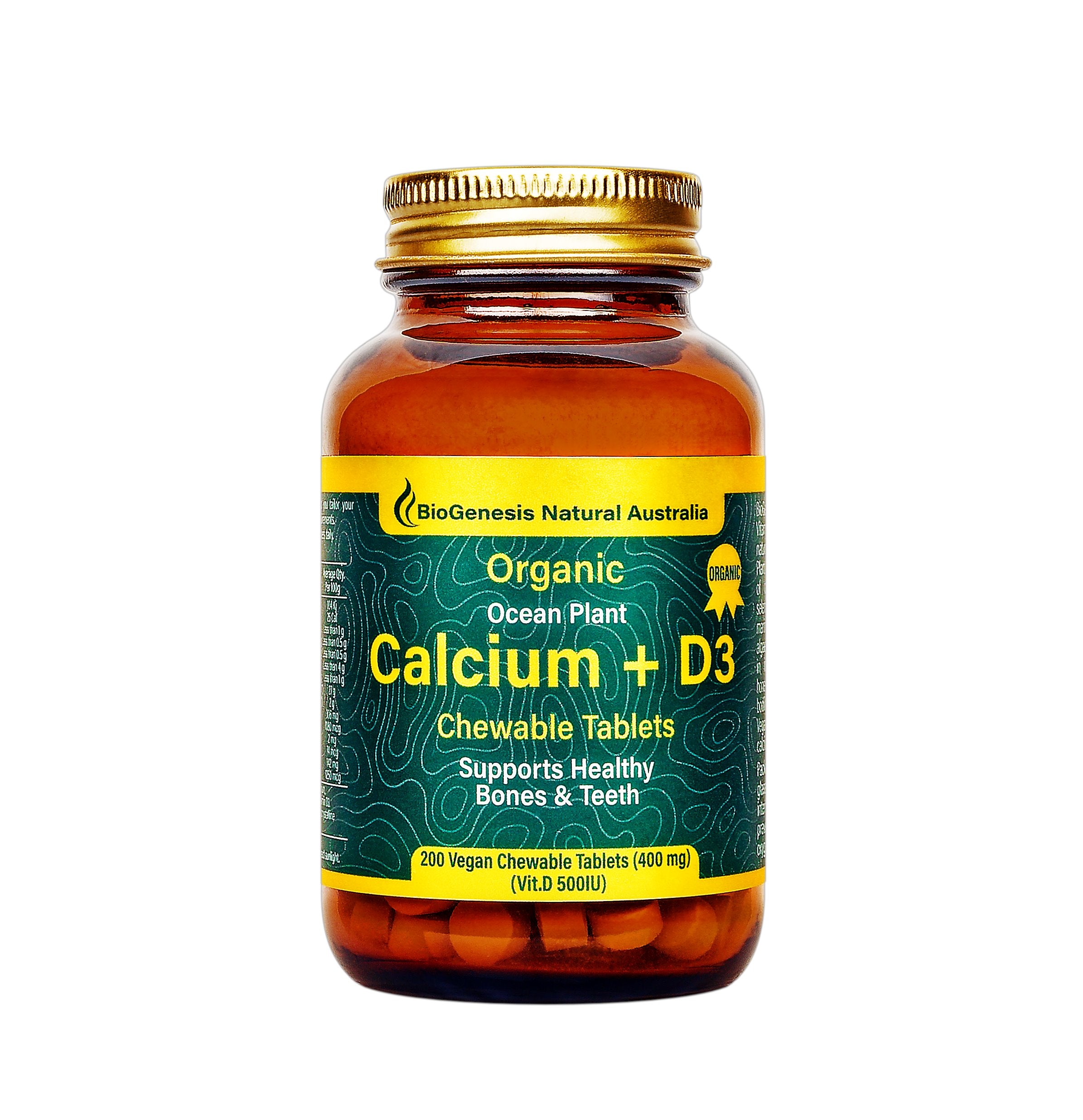 Biogenesis Chewable Organic Ocean Plant Calcium + D3 200 Tablets – Mr ...