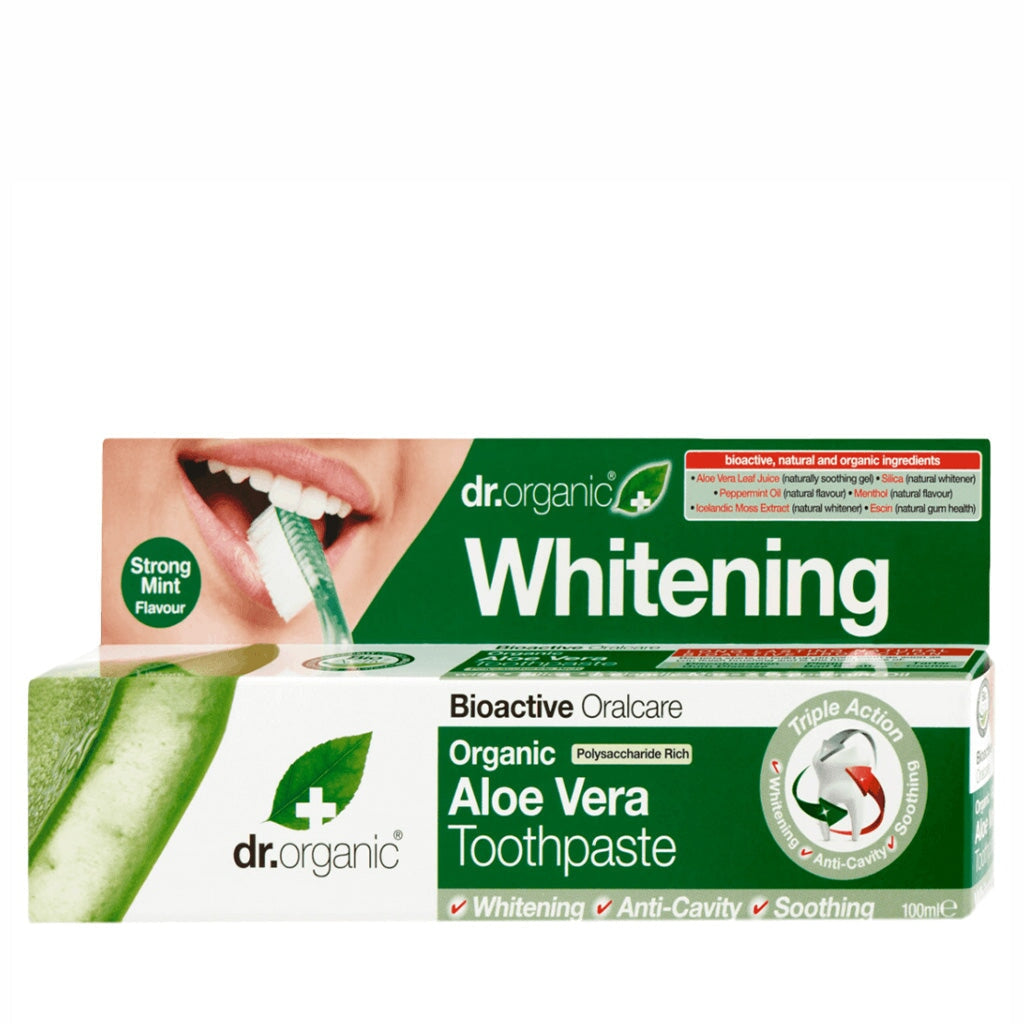 Dr Organic Toothpaste (Whitening) Organic Aloe Vera – Mr Vitamins