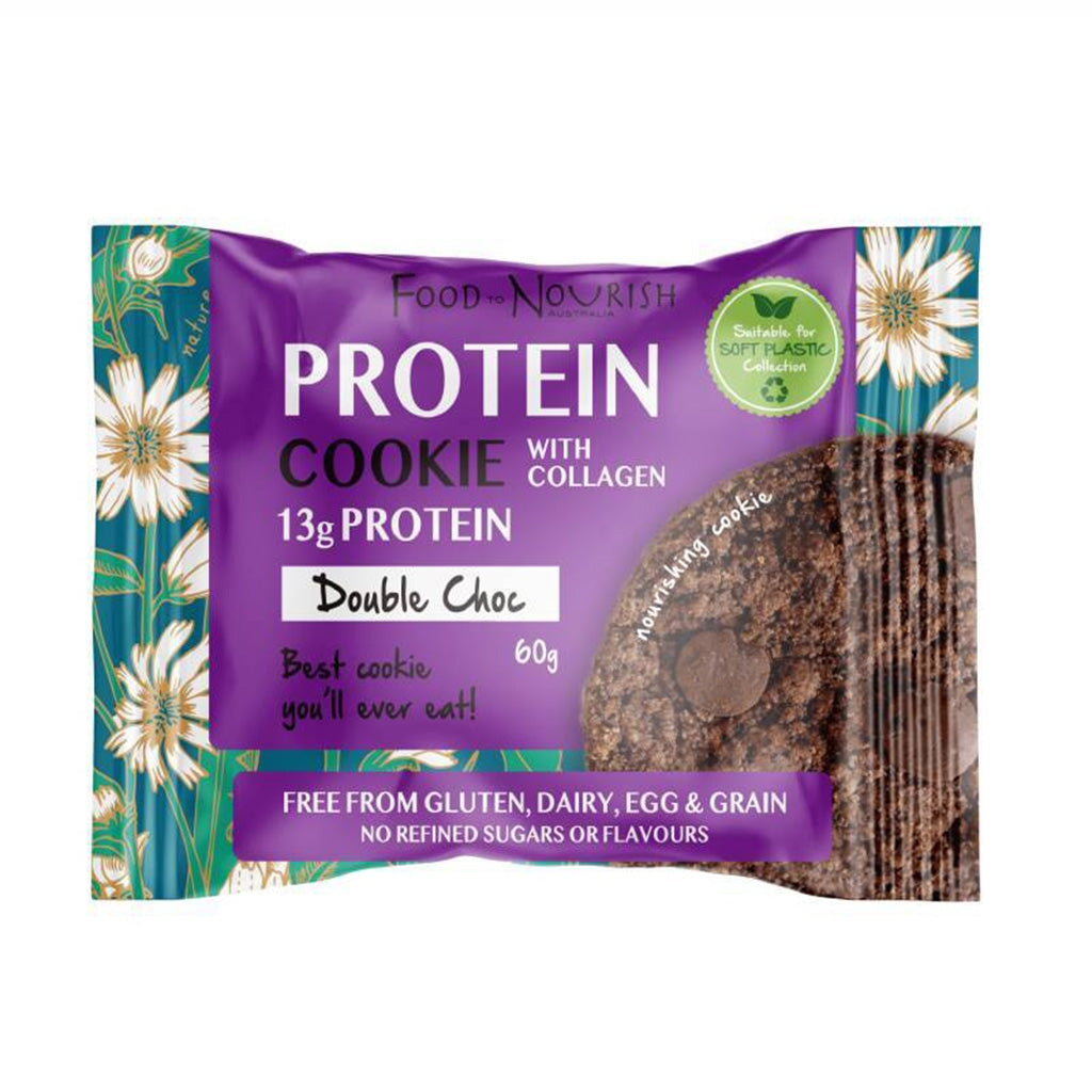 Food to Nourish Protein Cookie Double Choc – Mr Vitamins