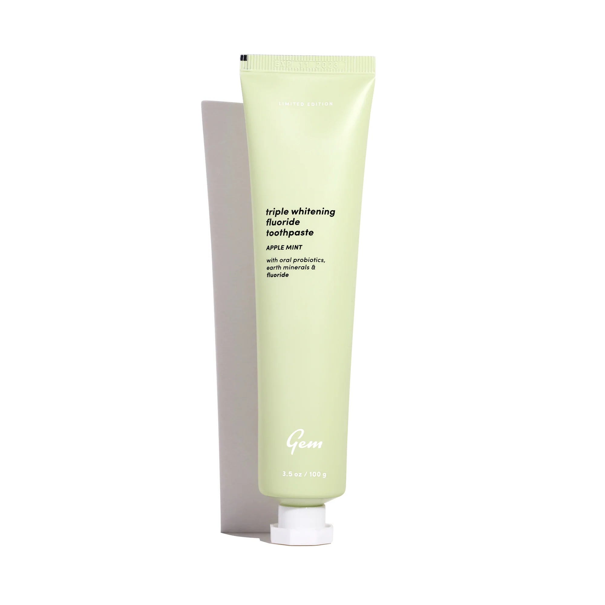 GEM Toothpaste Triple Whitening Fluoride Apple Mint Discontinued – Mr ...