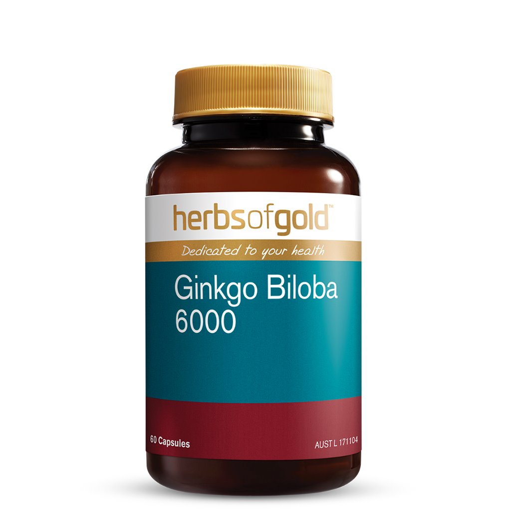 Herbs Of Gold Ginkgo Biloba 6000 - 60-120 Caps – Mr Vitamins